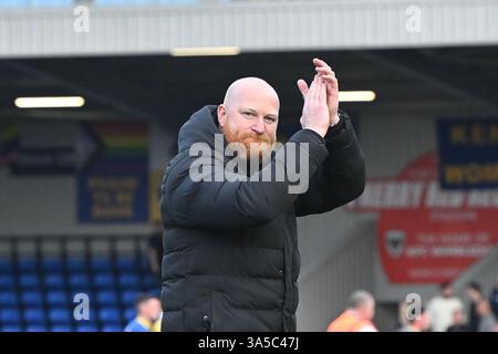 23, Connor Mahoney of Barrow AFC pauses during the Sky Bet League 2 ...