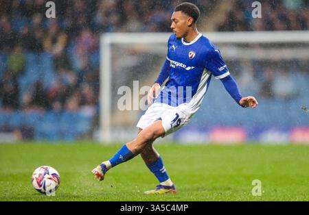 Lewis Gordon of Chesterfield passes the ball during the Sky Bet League ...