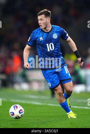 Kazakhstan's Maxim Samorodov during the 2026 FIFA World Cup Qualifying ...