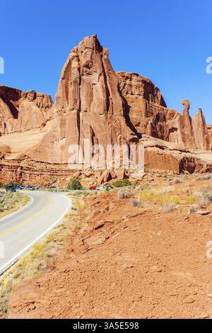 Picturesque red-brown sandstone Stock Photo - Alamy