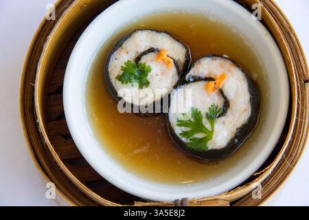 Die cut of Dim sum Ha Kao, chinese food on white isolated Stock Photo ...