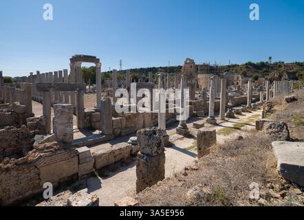 Agora of Perge Ancient City in Antalya City, Turkiye Stock Photo - Alamy