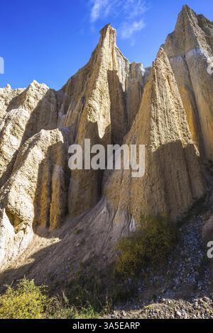 The narrow ravines. Grandiose natural land formations - Clay Cliffs ...