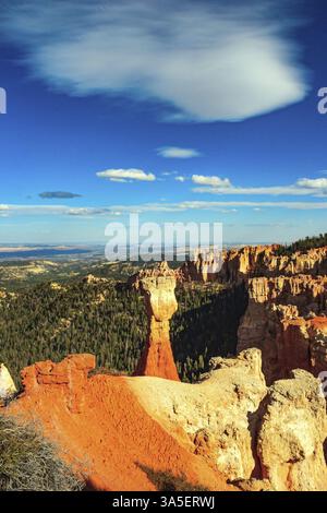 Hoodoos are unique geological structures formed by erosion. The sunset ...
