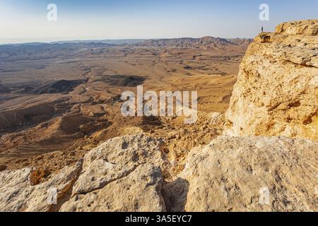 Magical sunset. Crater Makhtesh Ramon is an erosion crater in the Negev ...