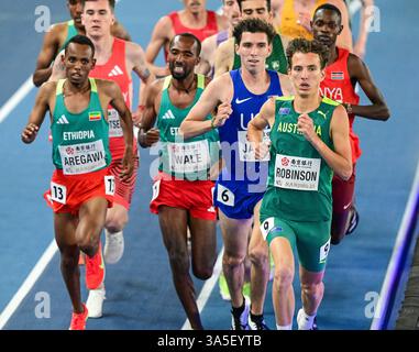Ky Robinson of Australia competing in the 3000m men final at the World ...