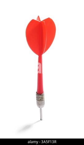 One red dart arrow isolated on white Stock Photo - Alamy