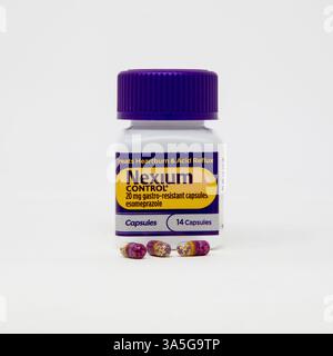 Nexium Control Heartburn & Indigestion Capsules Stock Photo - Alamy