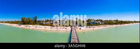 Aerial drone photo Naples Fishing Pier closed after hurricane damage ...