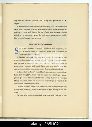 The Carleton College viewbook from 1934 provided essential information ...