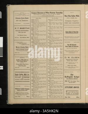 This 1913 Atlas and Farm Directory includes 18 pages of color maps of ...
