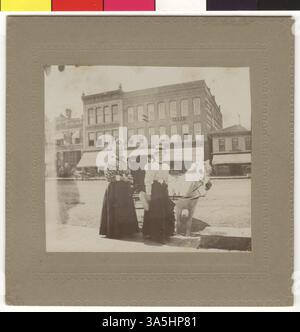 This photograph shows S. O. Strand's millinery shop located on the west ...
