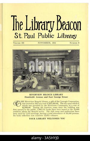 The November 1931 issue of The Library Beacon details the activities at ...