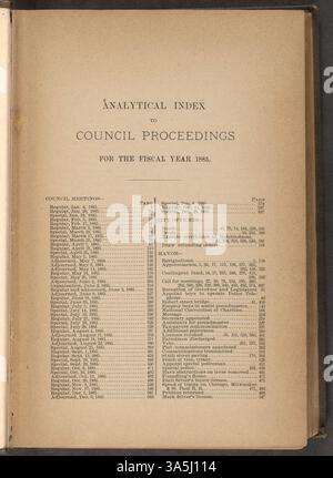The 1885 Common Council minutes of Saint Paul capture the political and ...