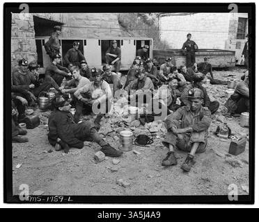 Miners at Koppers Coal Division’s Kopperston Mine in Wyoming County ...