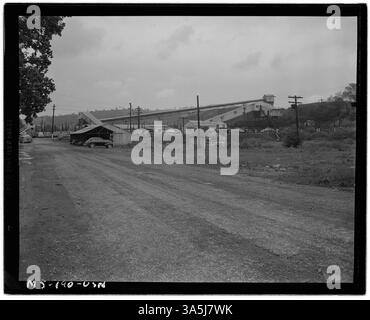 Conveyor and coal loading bin. Pittsburgh Coal Company, Westland Mine ...