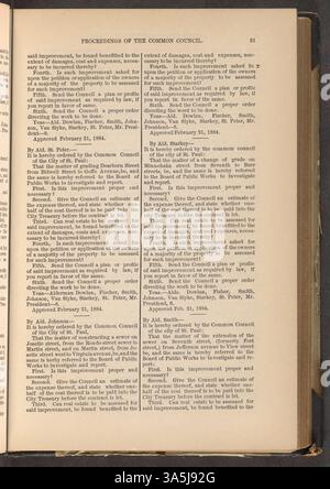 The 1884 proceedings of the Common Council of Saint Paul provide a detailed account of the city ...