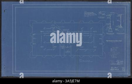 Architectural blueprint of the 1916 construction of the Saint Anthony ...