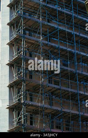 Construction site featuring multiple high-rise buildings under ...