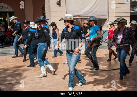Italy Piemonte Cowboy country dancer Stock Photo - Alamy