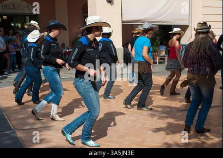Italy Piemonte Cowboy country dancer Stock Photo - Alamy