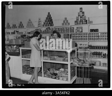 The interior of a company store at the Calumet Fuel Company, Delcarbon ...