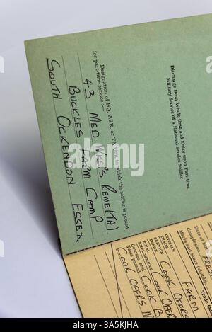 Regular Army Certificate of National Service Book. British Army ...