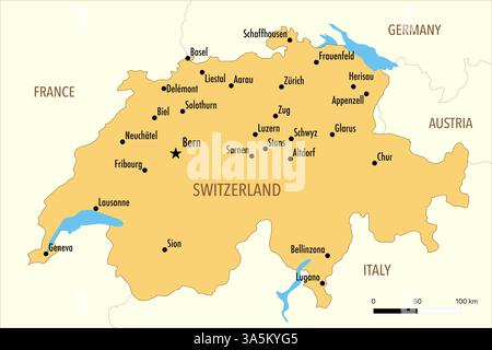 Map of France with Major Cities and Neighboring Countries – Infographic ...