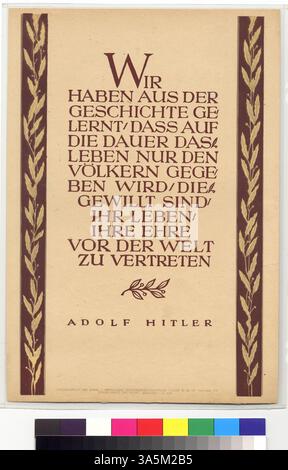 This quote, attributed to Adolf Hitler, reflects extreme political ...