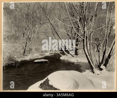 Minnehaha Falls is shown in winter, capturing the frozen landscape and ...
