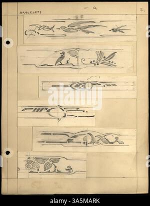This scrapbook by Mary Moulton Cheney showcases her jewelry designs ...