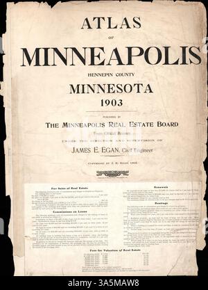 This atlas contains a complete set of surveys and plats of Minneapolis ...
