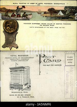 A mural in the lobby of the Hotel Radisson depicts 'Radisson Being ...