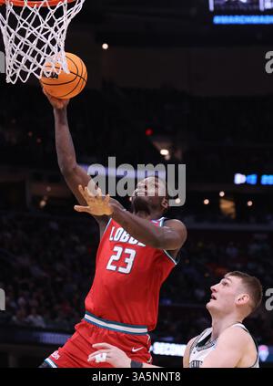 Michigan State forward Jaxon Kohler (0) and Auburn forward Chaney ...