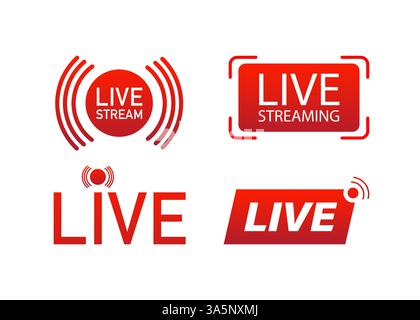 Live webinar icon in flat style. Online training vector illustration on ...