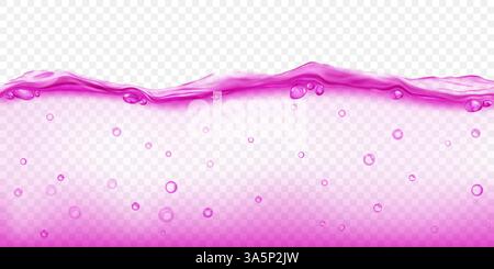Translucent water wave in purple colors, with seamless horizontal ...