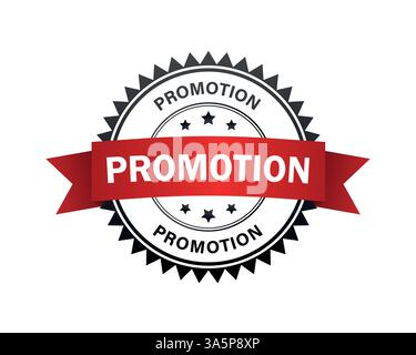 promotion label. promotion red band sign. promotion Stock Vector Image ...