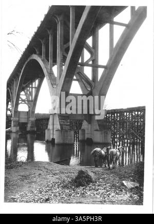 Construction work on the Mendota Bridge is underway, with scaffolding ...