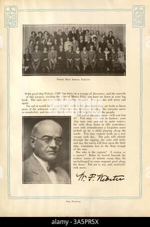 North High School's 1925 yearbook, The Polaris Annual, reflects the ...