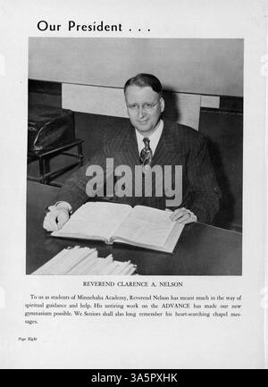 The 1949 edition of the 'Antler' yearbook from Minnehaha Academy captures significant moments ...