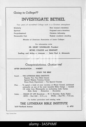 Minnehaha Academy’s 1949 'Antler' yearbook documents the school year through images and text ...