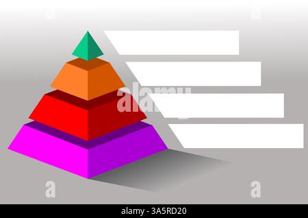 Layers hierarchy pyramid chart vector presentation infographic template ...