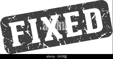 fixed stamp. fixed rectangular sign isolated on transparent background ...