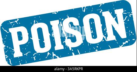 poison stamp. poison rectangular sign isolated on transparent ...