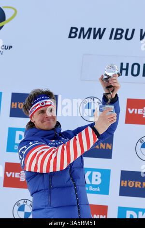 Campbell Wright from USA during the BMW IBU World Cup Oslo Holmenkollen, Men 10Km Sprint ...