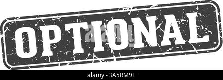optional stamp. optional rectangular sign isolated on transparent ...