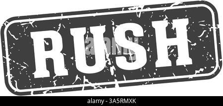 rush stamp. rush rectangular sign isolated on transparent background ...