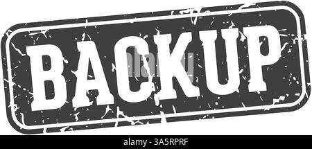 backup stamp. backup rectangular sign isolated on transparent ...