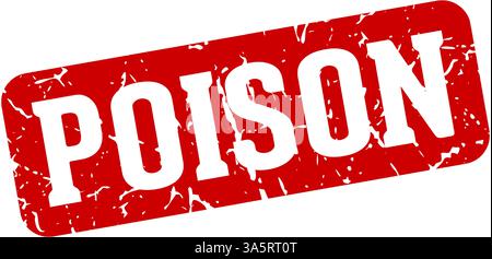 poison stamp. poison rectangular sign isolated on transparent ...