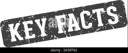 key facts stamp. key facts rectangular sign isolated on transparent ...